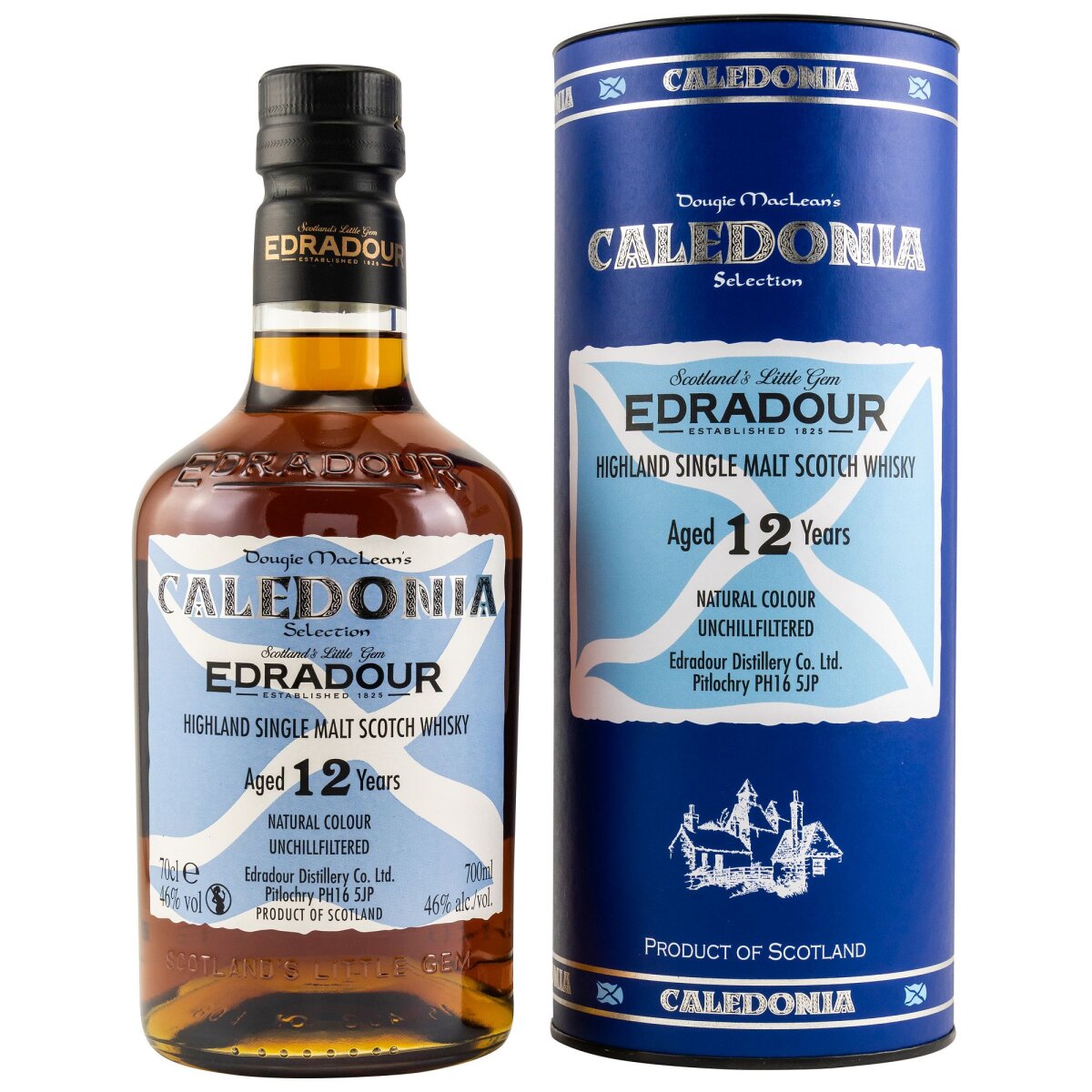 Edradour 12 Jahre Caledonia Single Malt Scotch Whisky 46% vol 0,7L, 71,00